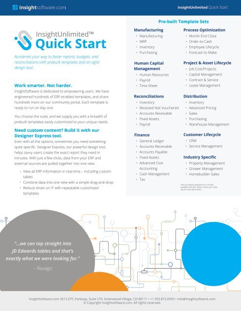 Quick Start - InsightSoftware.com