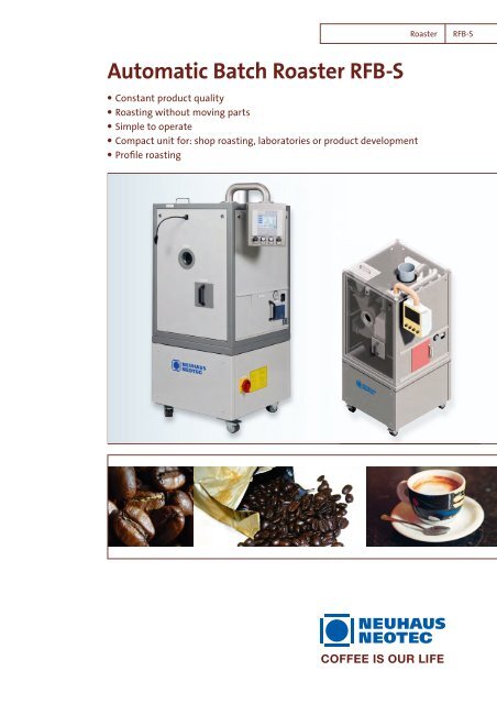 Automatic Batch Roaster RFB-S - Neuhaus Neotec