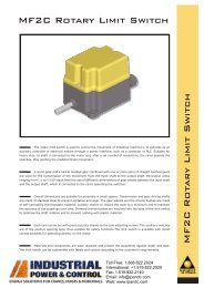 PF2C Rotary Limit Switch - Industrial Power & Control