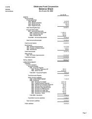 Balance Sheet YTD - Oklahoma Food Cooperative