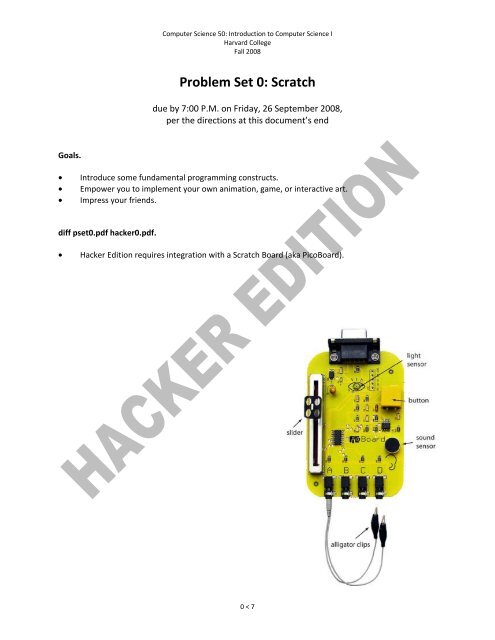 Problem Set 0: Scratch