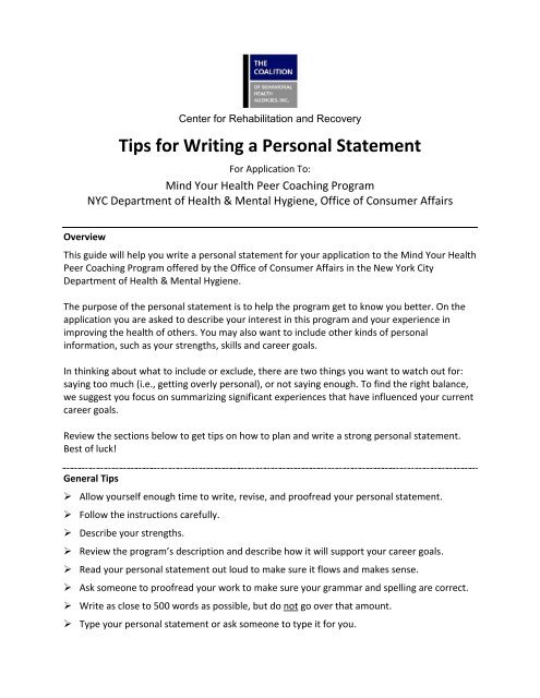 Center Writing Guide For Application Essay