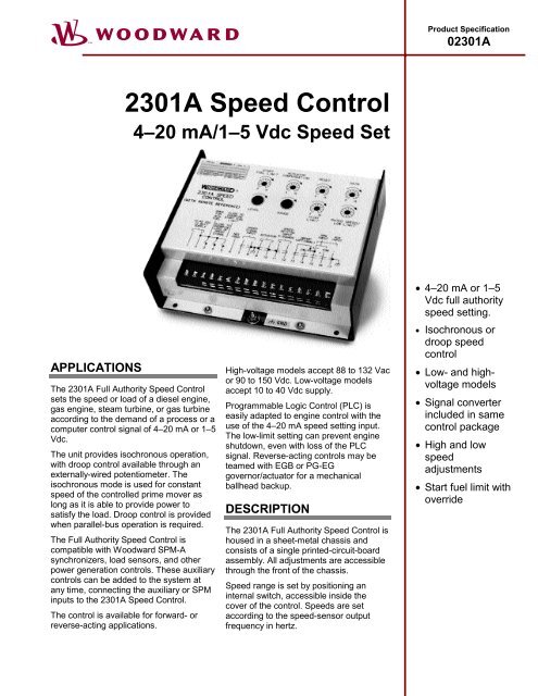 2301A Speed Control