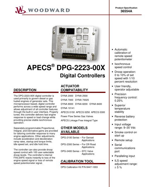 APECSÂ® DPG-2223-00X