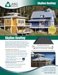 ASC BUILDING PRODUCTS COLOR CHART