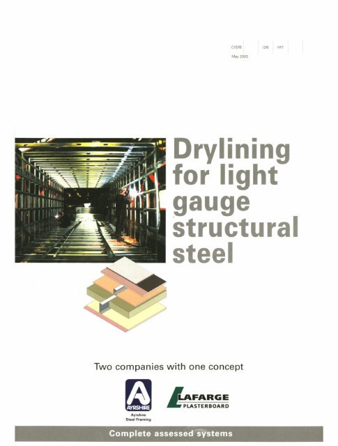 Drylining for light gauge structural steel - Ayrshire Metal Products