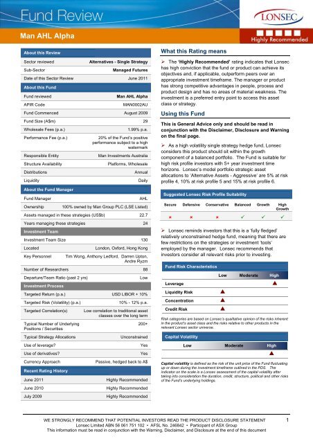 Man AHL Alpha Fund Review - Man Investments Australia