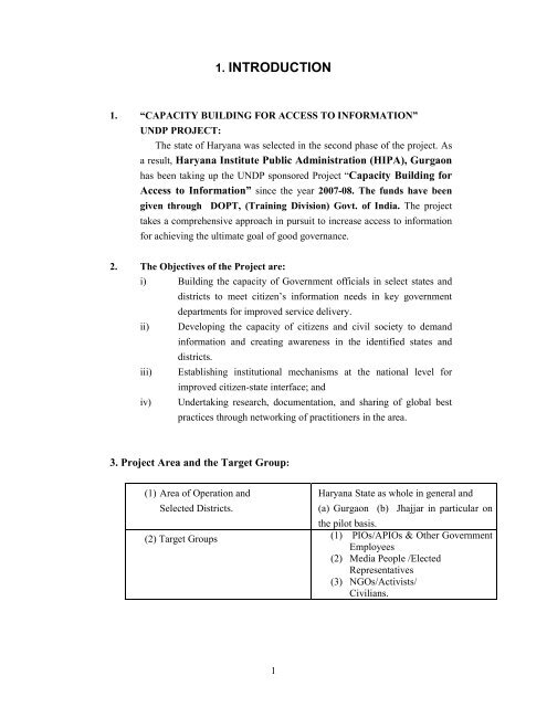 RTI Project Report - HIPA