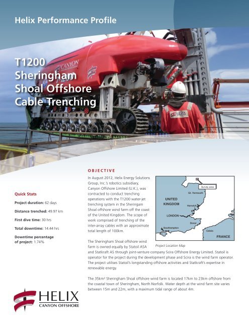 T1200 Sheringham Shoal Offshore Cable Trenching - Helix Energy ...