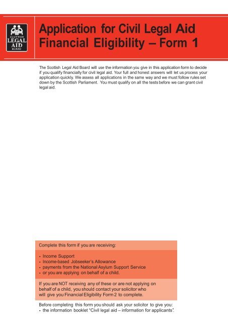 CIV/FIN/1 - Scottish Legal Aid Board