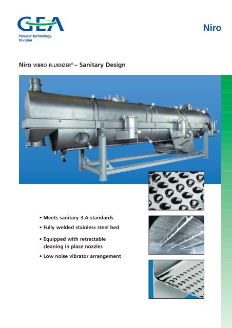 Niro VIBRO FLUIDIZERÂ® â Sanitary Design - GEA Process ...
