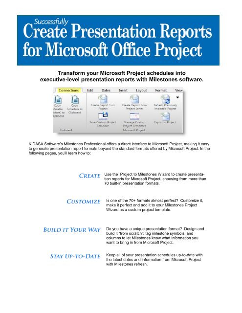 Work with Microsoft Office Project - KIDASA Software