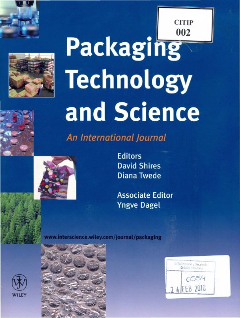 Packaging Technology and Science An International Journal