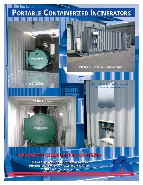 PORTABLE CONTAINERIZED INCINERATORS - ACS, Inc