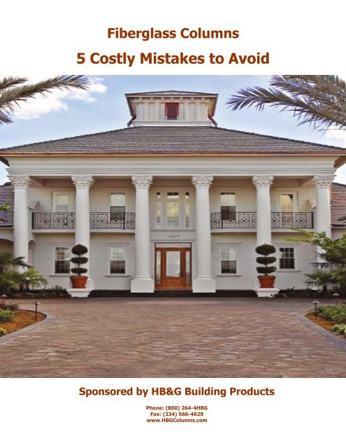 WP-001 - Fiberglass Columns - 5 Costly Mistakes ... - HB&G Columns