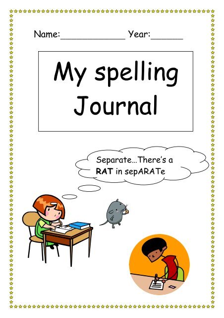 My spelling Journal