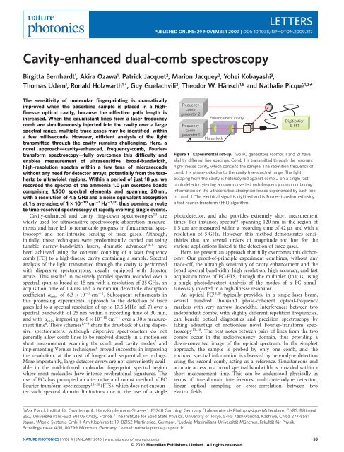 Cavity-enhanced dual-comb spectroscopy
