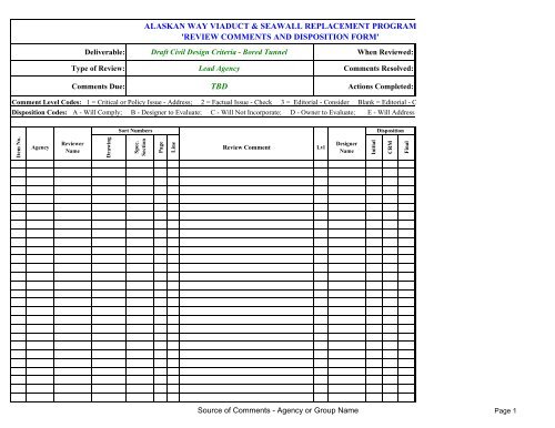 AWV Comment Review and Disposition Form - SCATnow