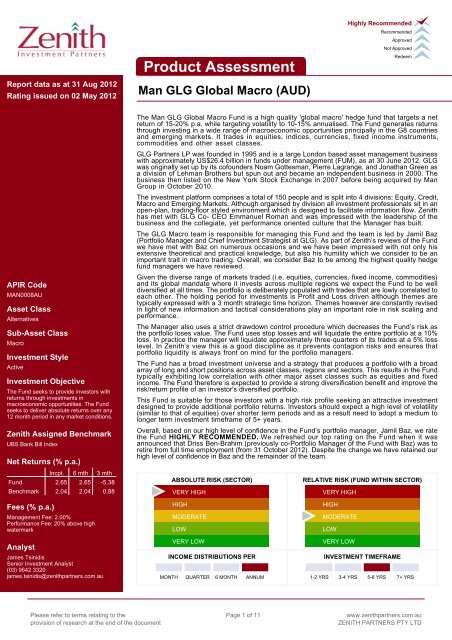 Product Assessment - Man GLG Global Macro (AUD)