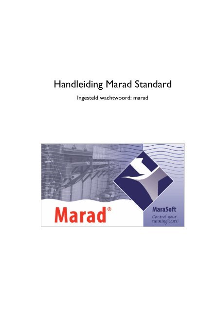 Handleiding Marad Standard - Marasoft