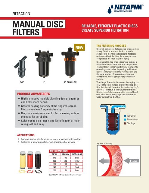 MANUAL DISC FILTERS - Netafim USA