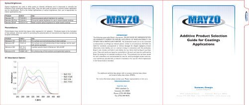 Additive Product Selection Guide for Coatings ... - Farbeundlack.de