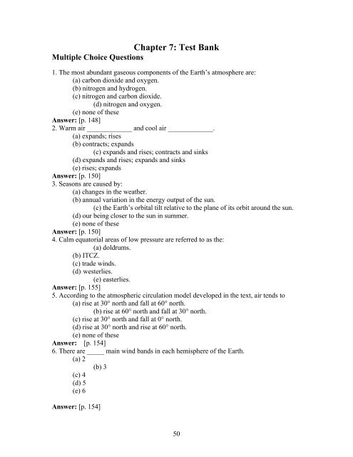 Chapter 7: Test Bank