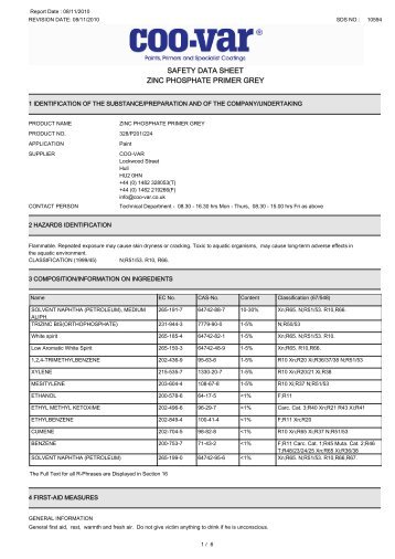 SAFETY DATA SHEET zinc alloys Die Casting - Nyrstar