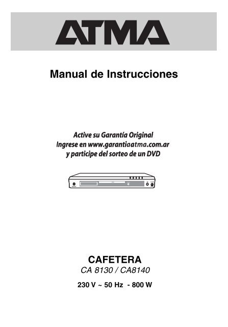 Manual de Instrucciones - Atma