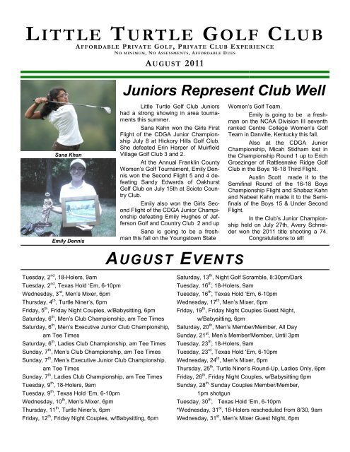 LITTLE TURTLE GOLF CLUB - Little Turtle GC
