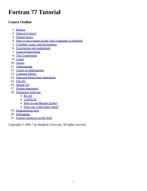 Fortran 77 Tutorial FTP Directory Listing