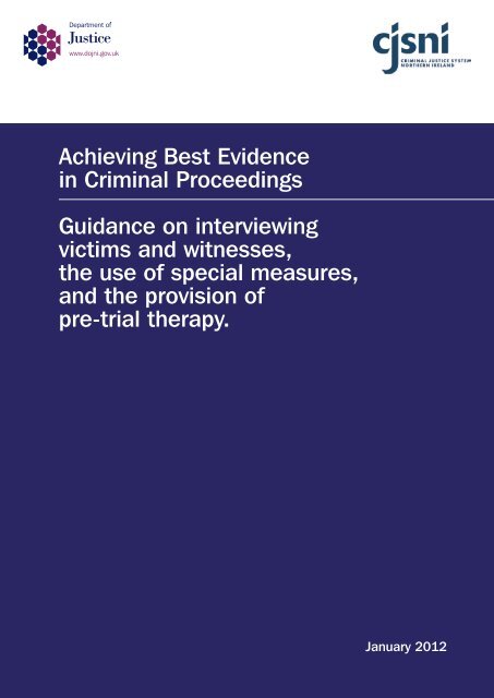 Achieving Best Evidence in Criminal Proceedings ... - RCSLT
