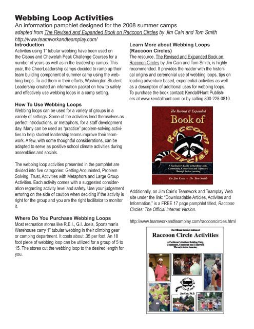 Webbing Loop Activities