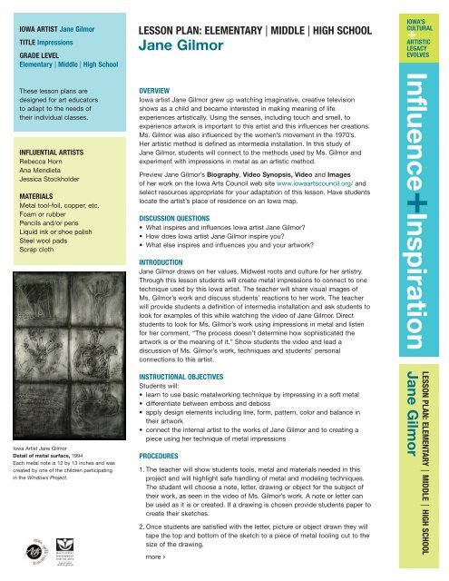 Lesson Plan - Iowa Arts Council