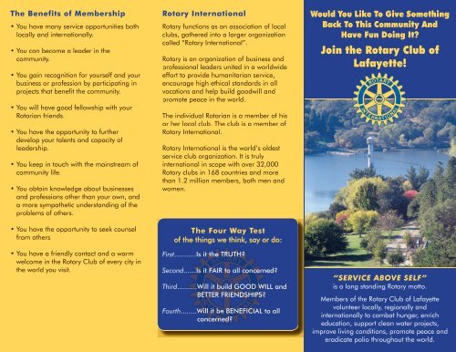 Download our Membership Brochure from here - The Rotary Club of ...