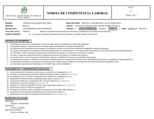 NORMA DE COMPETENCIA LABORAL