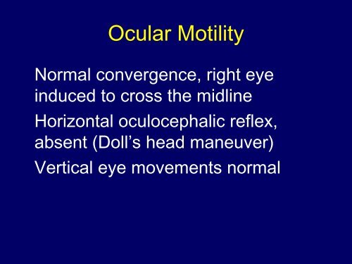 Ocular Motility Unilatera