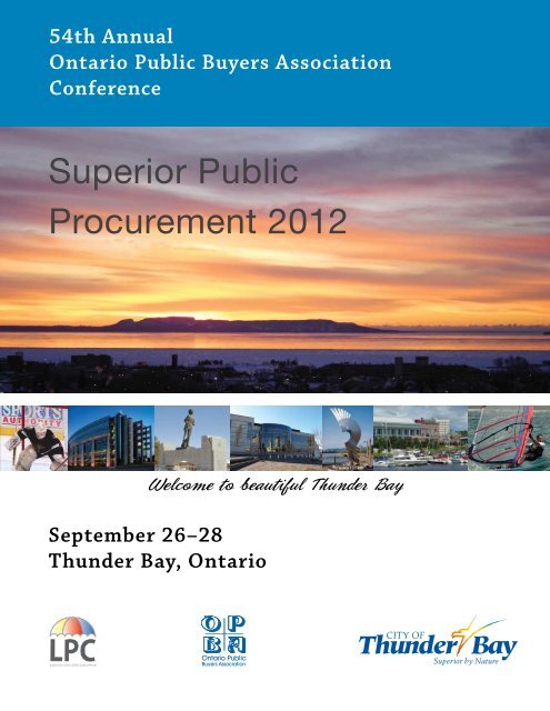 54th OPBA Conference - Ontario Public Buyers Association