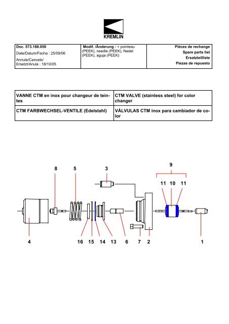 tes CTM VALVE - Kremlin Rexson Sames