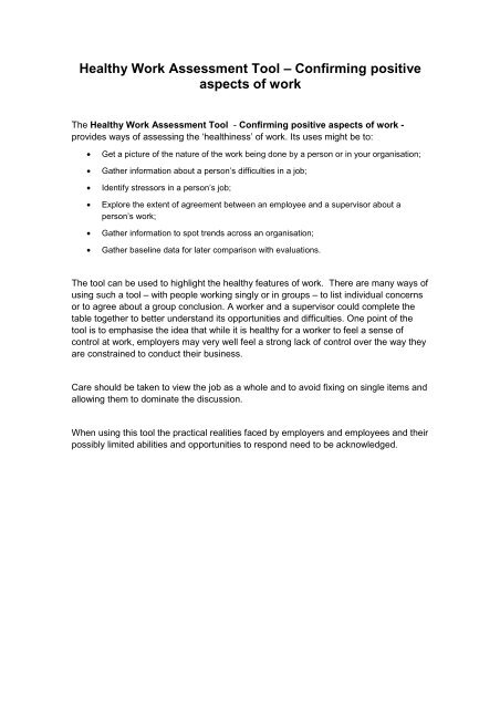 Confirming positive aspects of work - Business.govt.nz