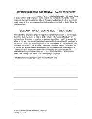 Ohio Psychiatric Advance Directives form - NAMI