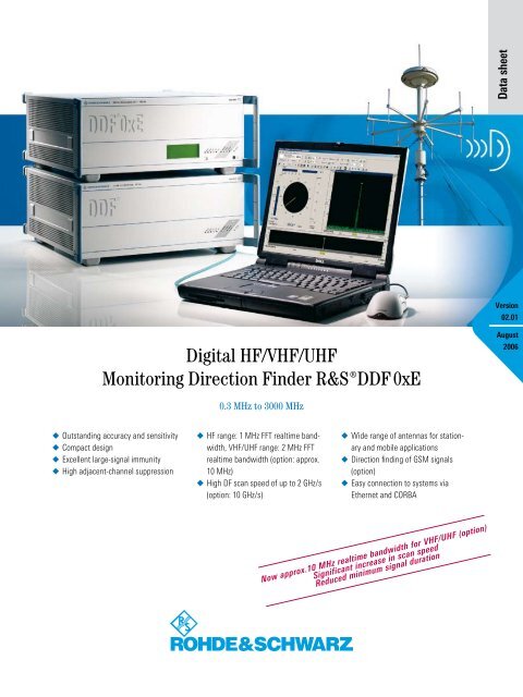 Digital HF/VHF/UHF Monitoring Direction Finder ... - Rohde & Schwarz