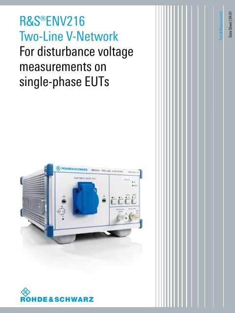 R&S ENV216 Two-Line V-Network - Rohde & Schwarz