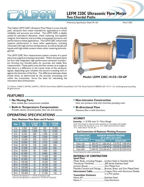 LEFM 220C Ultrasonic Flow Meter - ODS-instrumentatie NL