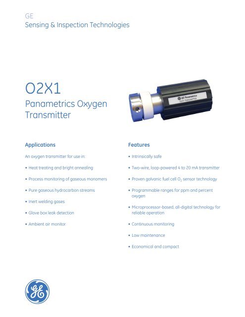 O2X1 Galvanic Fuel Cell O2 Transmitter - Thermo Fisher