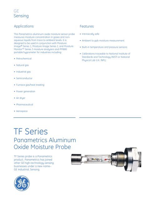 TF Series Moisture probe