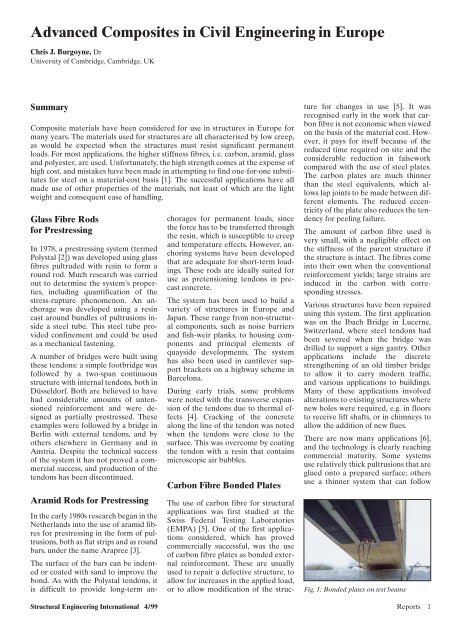 Advanced Composites in Civil Engineering in Europe