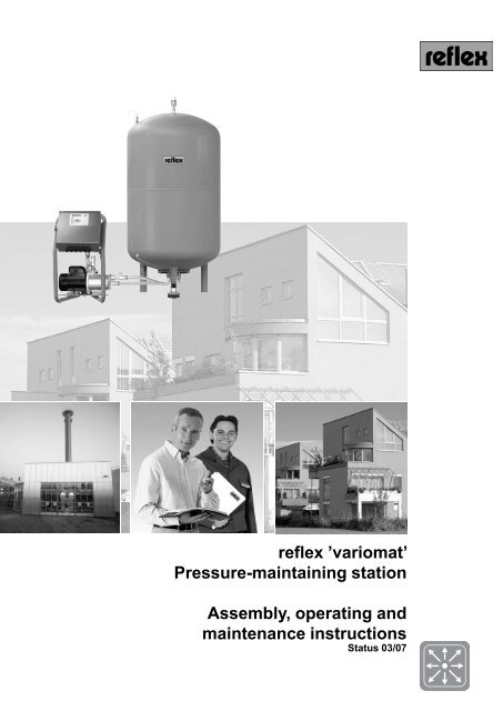 reflex 'variomat' Pressure-maintaining station Assembly, operating ...