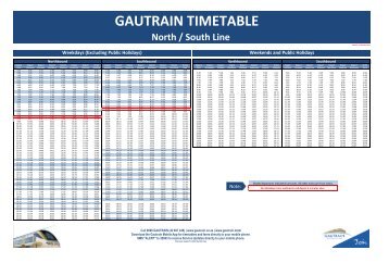 Bus Route Brochure Park - Gautrain