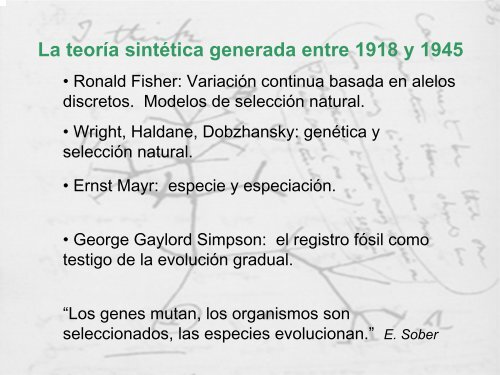 El mutacionismo Leyes de